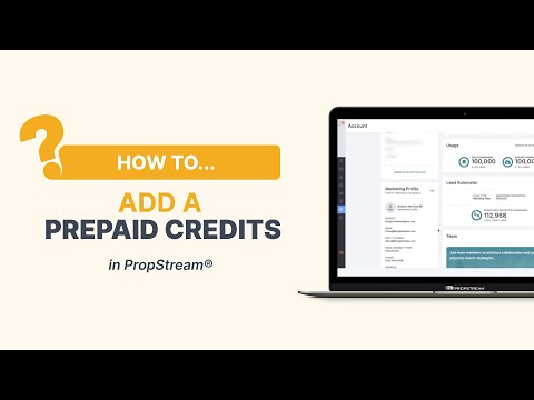 How to Add Pre-Paid Credits in PropStream - PropStream Help Video Library